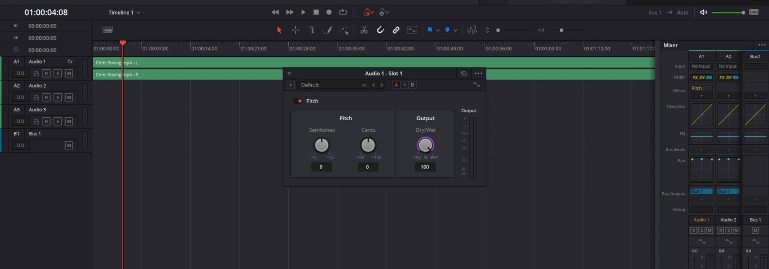 How to Change Audio Pitch in DaVinci Resolve & Fairlight