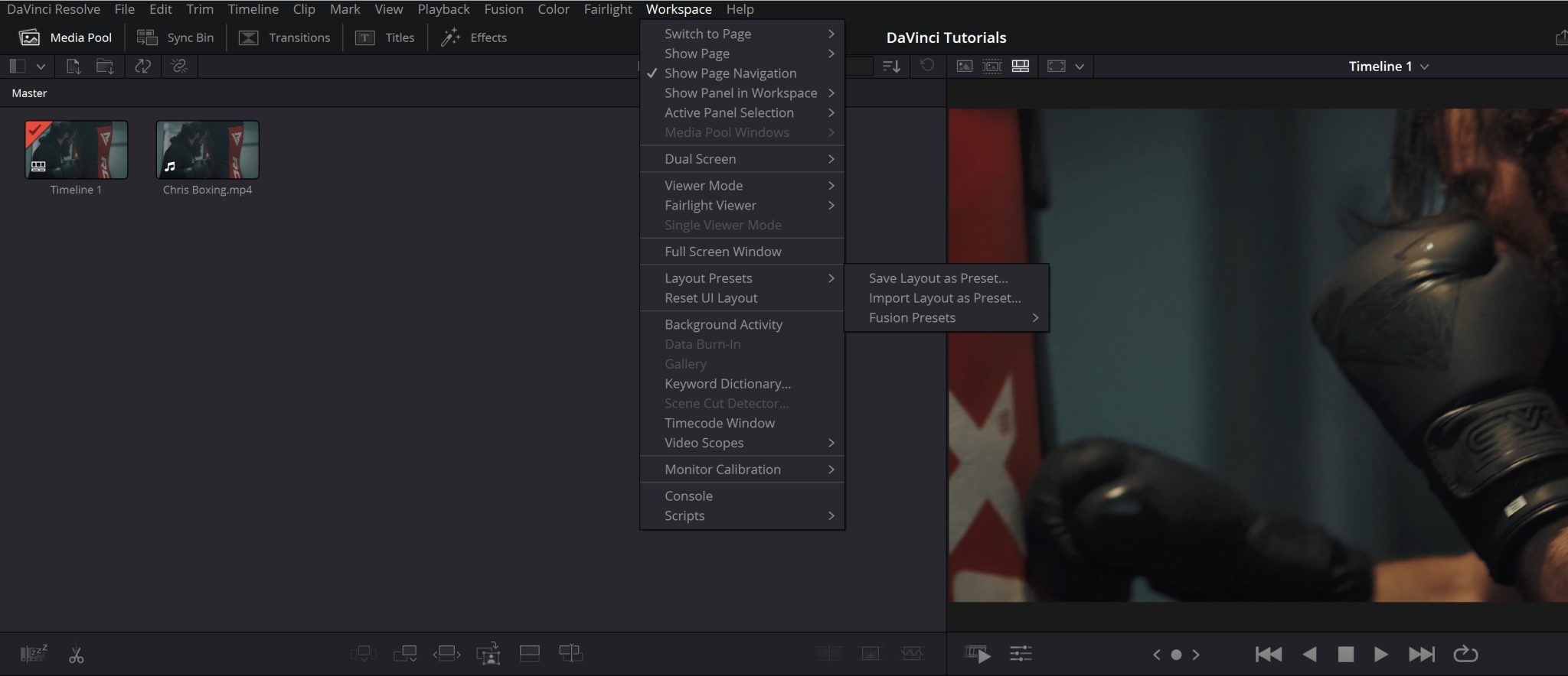 How to Save Layouts in DaVinci Resolve