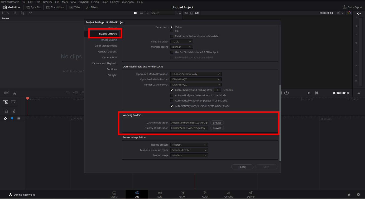 Where Does DaVinci Resolve Save Projects? + How to Change